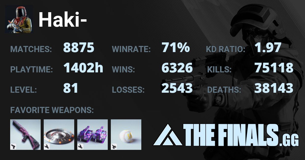 HAKI Profile Stats - The Finals