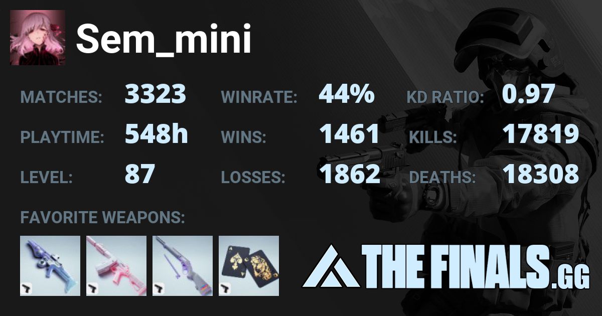 SEM_MINI Profile Stats - The Finals